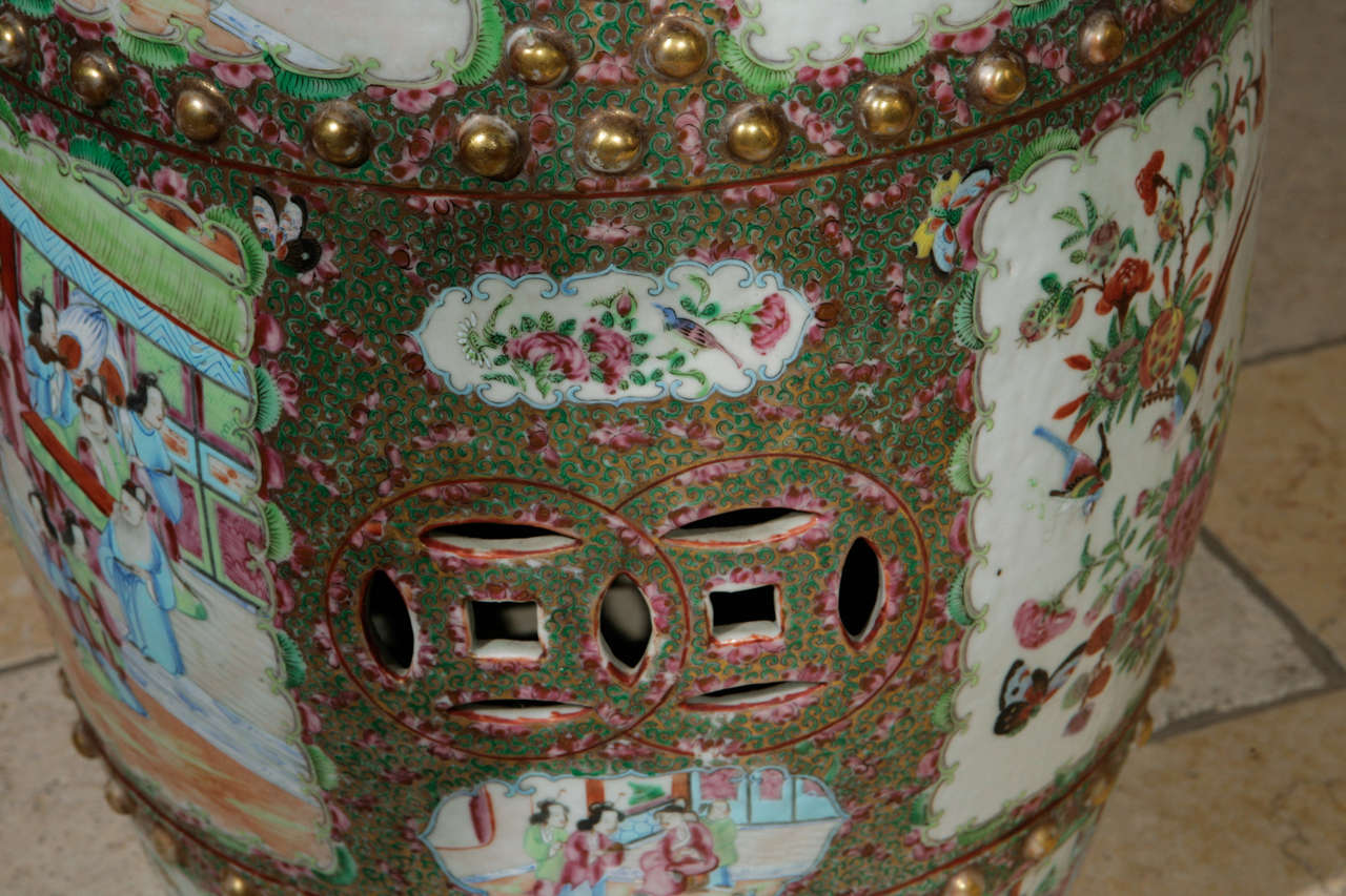 19th c. Rose Medallion Garden Seat at 1stDibs | rose medallion garden stool