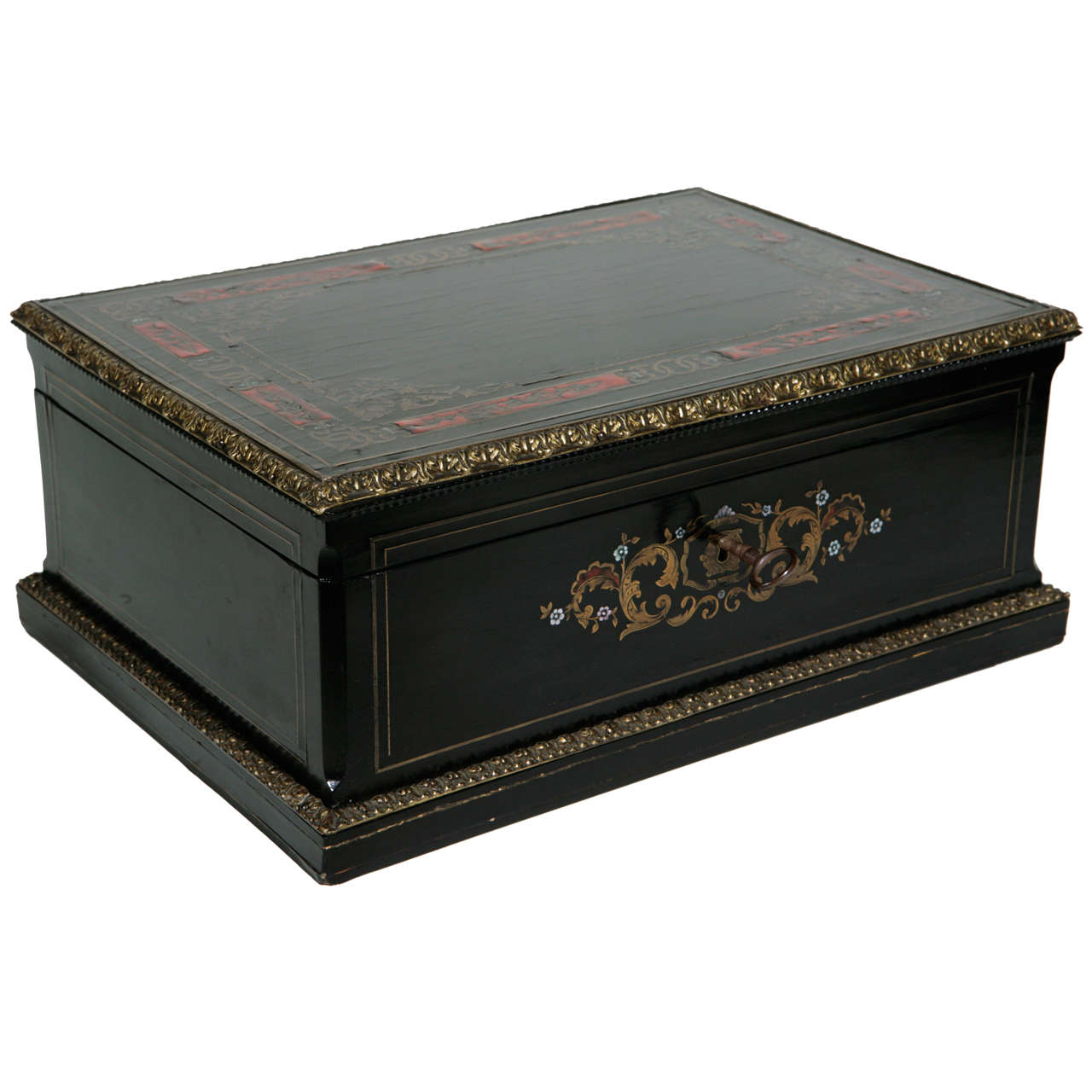 Early 20th Century French Glass Table Box For Sale at 1stDibs