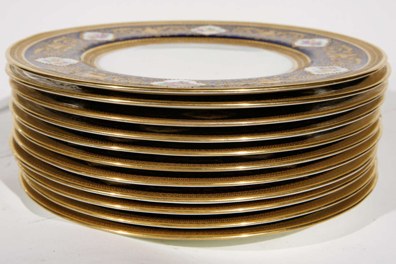 Set of 12 English Cowell and Hubbard Company Plates For Sale at 1stDibs ...