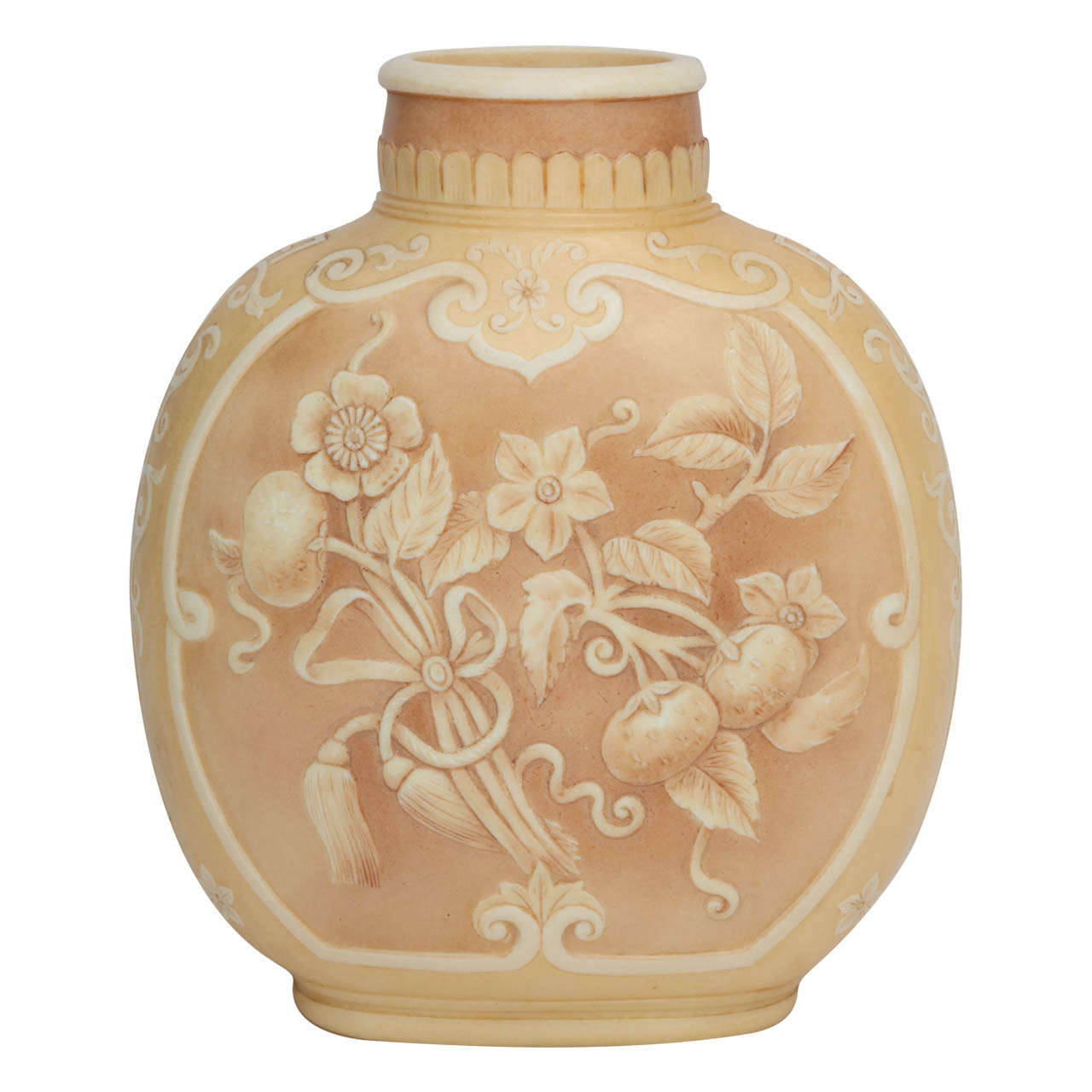A Rare Signed Thomas Webb and Sons " Ivory" Cameo Glass Vase For Sale ...