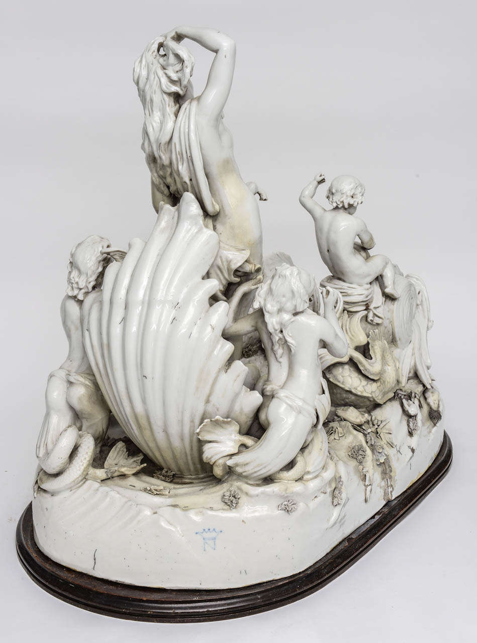 Monumental 19th Century Capodimonte Porcelain of Amphitrite on a ...