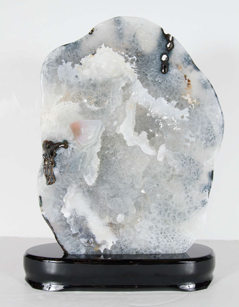 Spectacular Organic Geode Crystal Specimen with Hues of Grey at 1stDibs