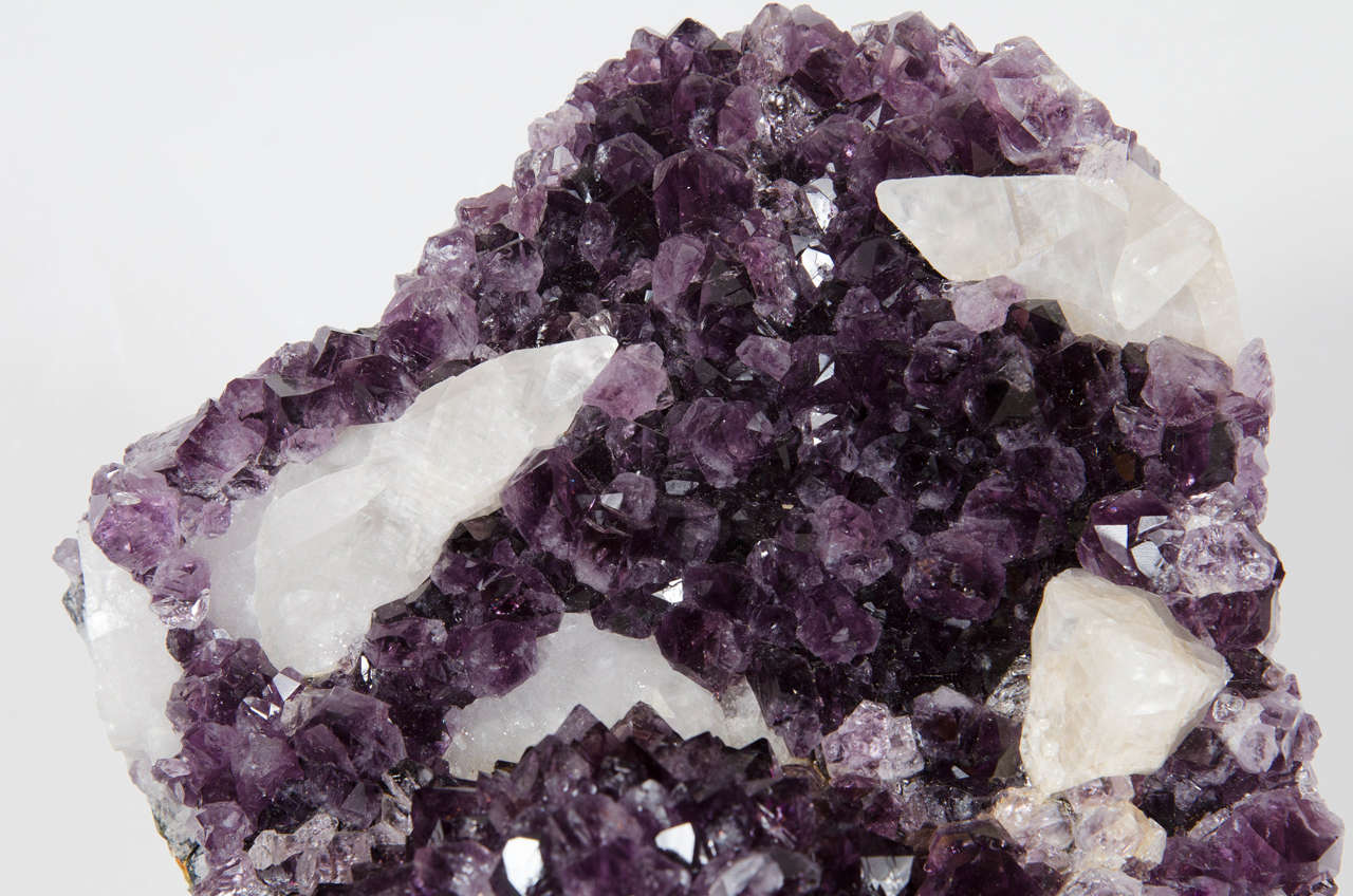 Impressive and Vibrant Amethyst/White Quartz Crystal Rock Specimen at ...