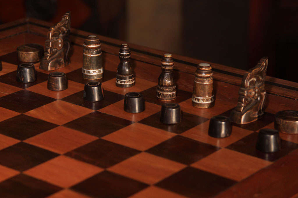 Large Philippine Moro Chess Set and Game Box For Sale at 1stDibs ...