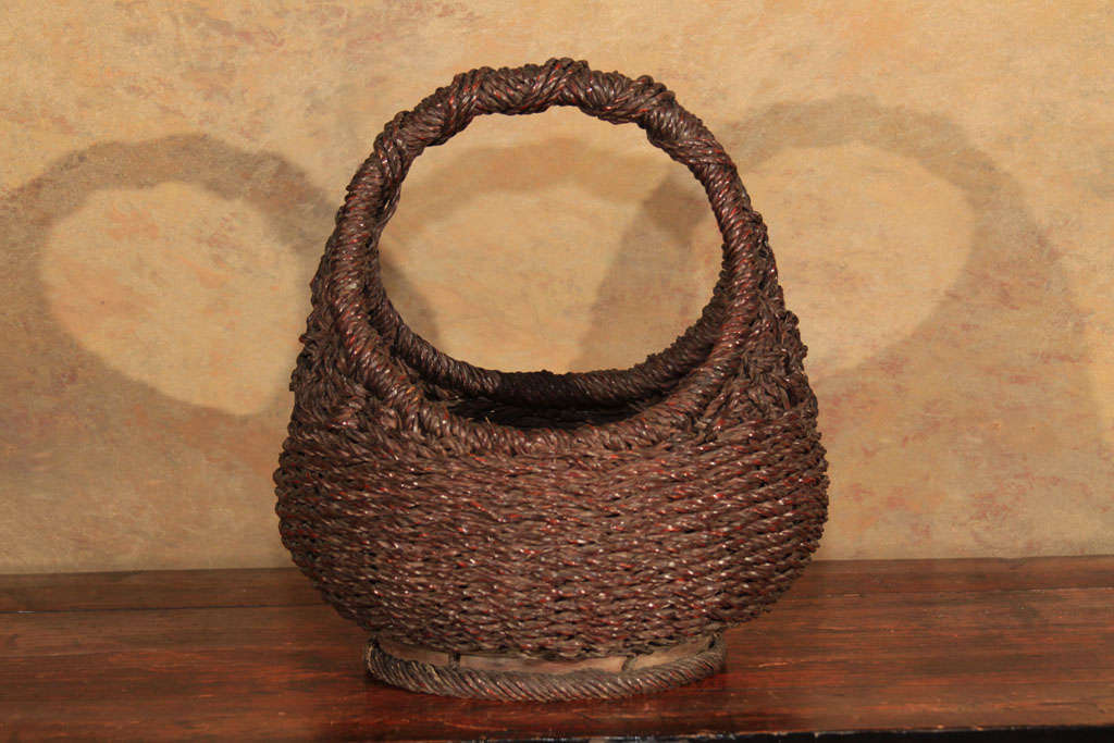 Japanese Rope Braid Basket For Sale at 1stDibs