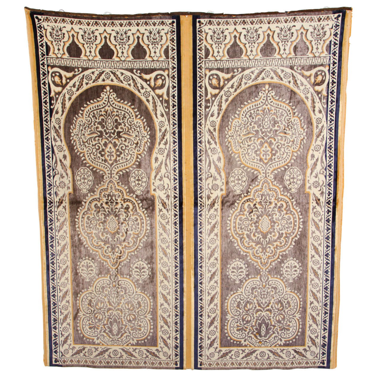 Antique Moroccan Moorish Silk Textile Tapestry Wall Hanging Hiti For ...