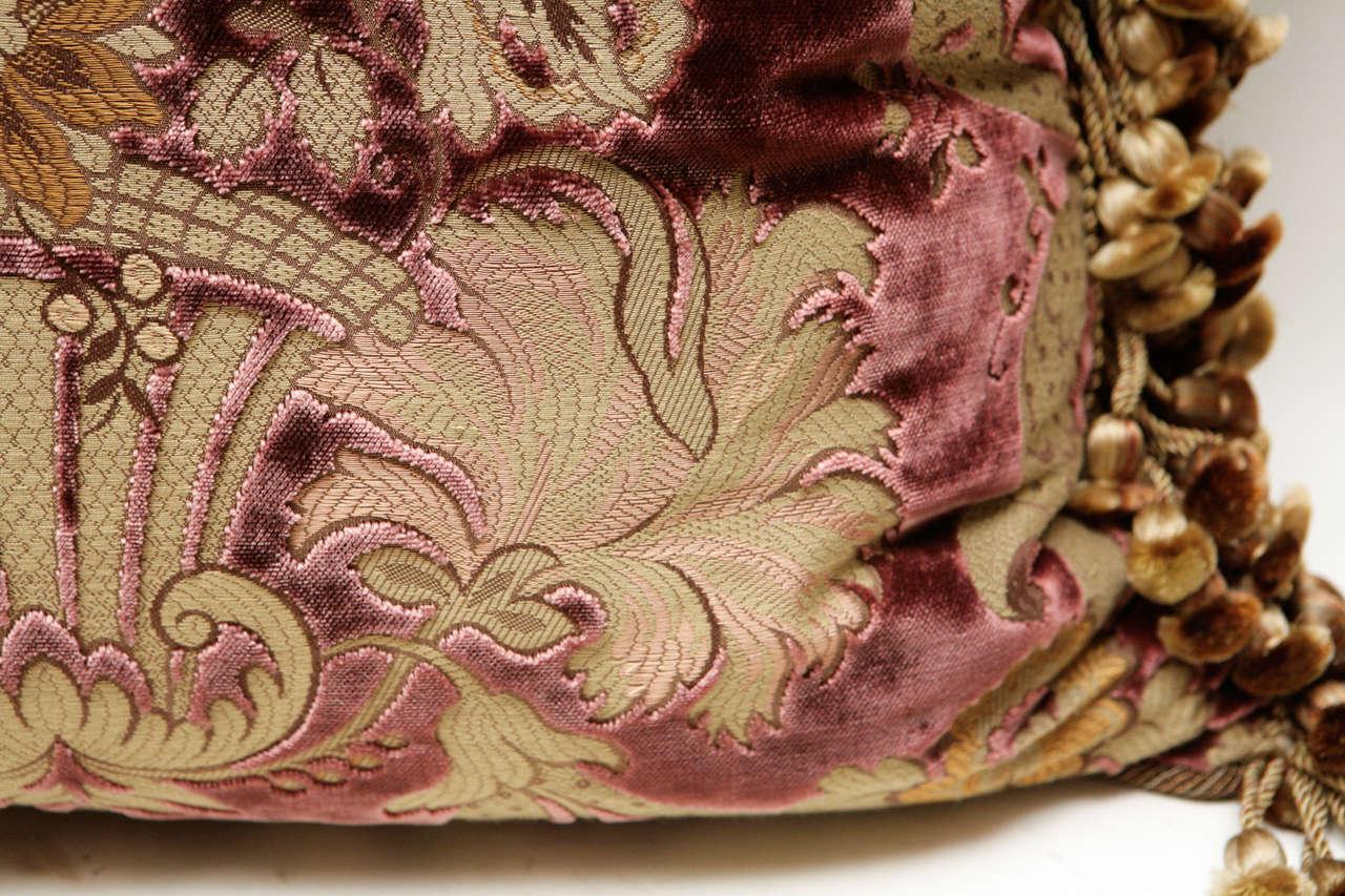 Pair of Italian Cut Silk Velvet Pillows For Sale at 1stDibs | cut ...