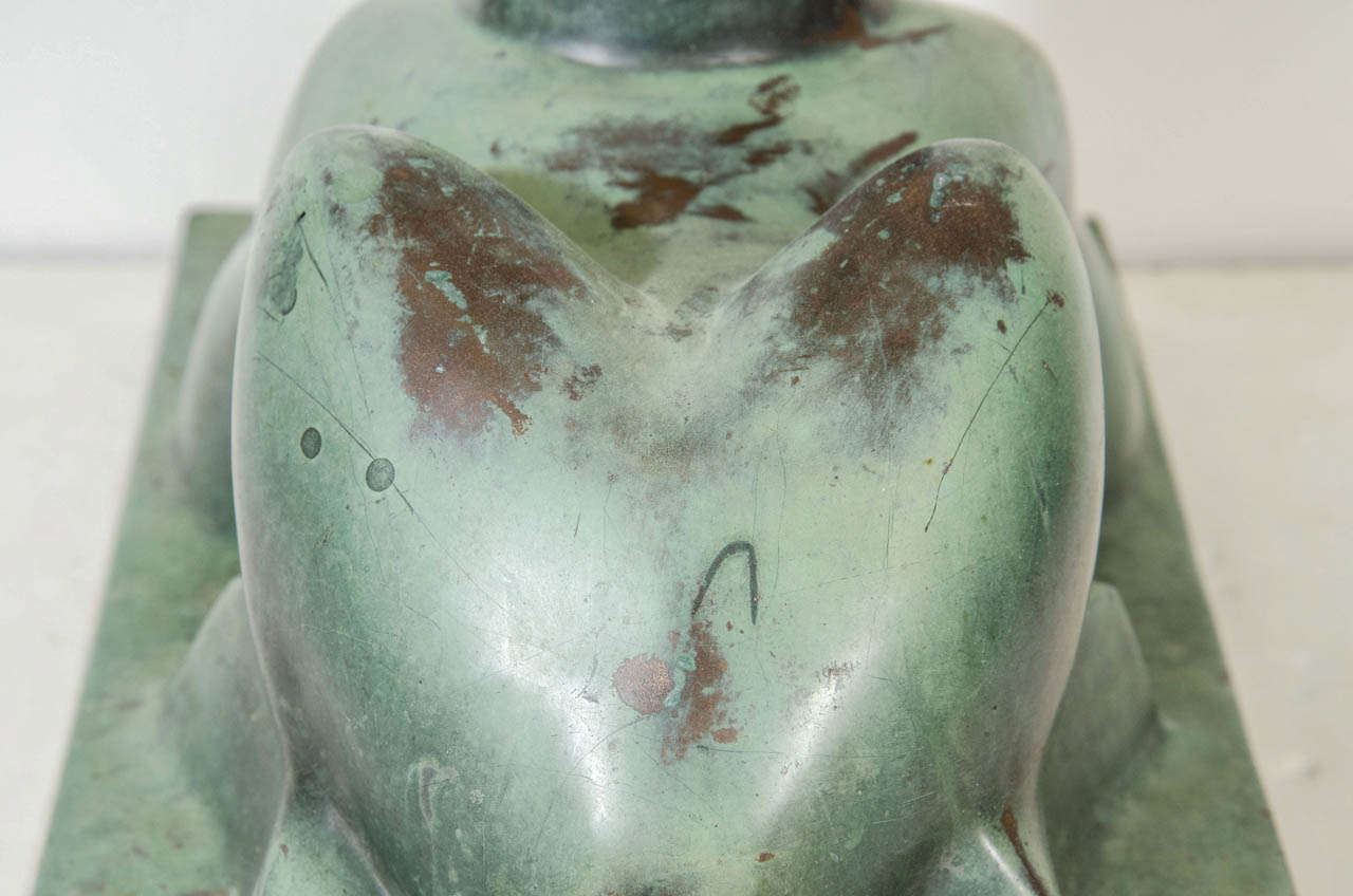 Art Deco Bronze Sculpture of Anubis by Roman Bronze Works For Sale at ...