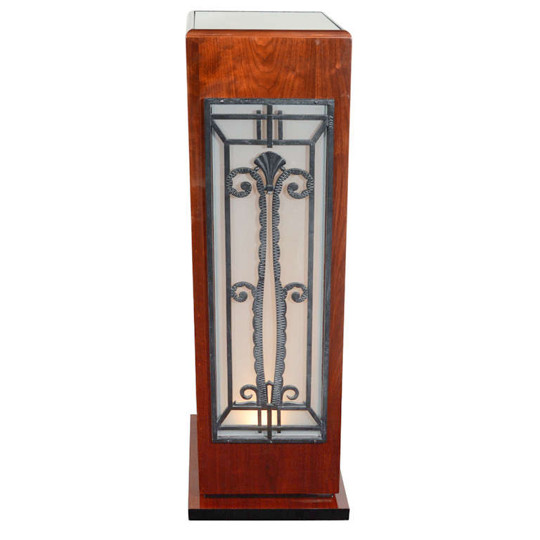 Spectacular Art Deco Illuminated Pedestal at 1stDibs
