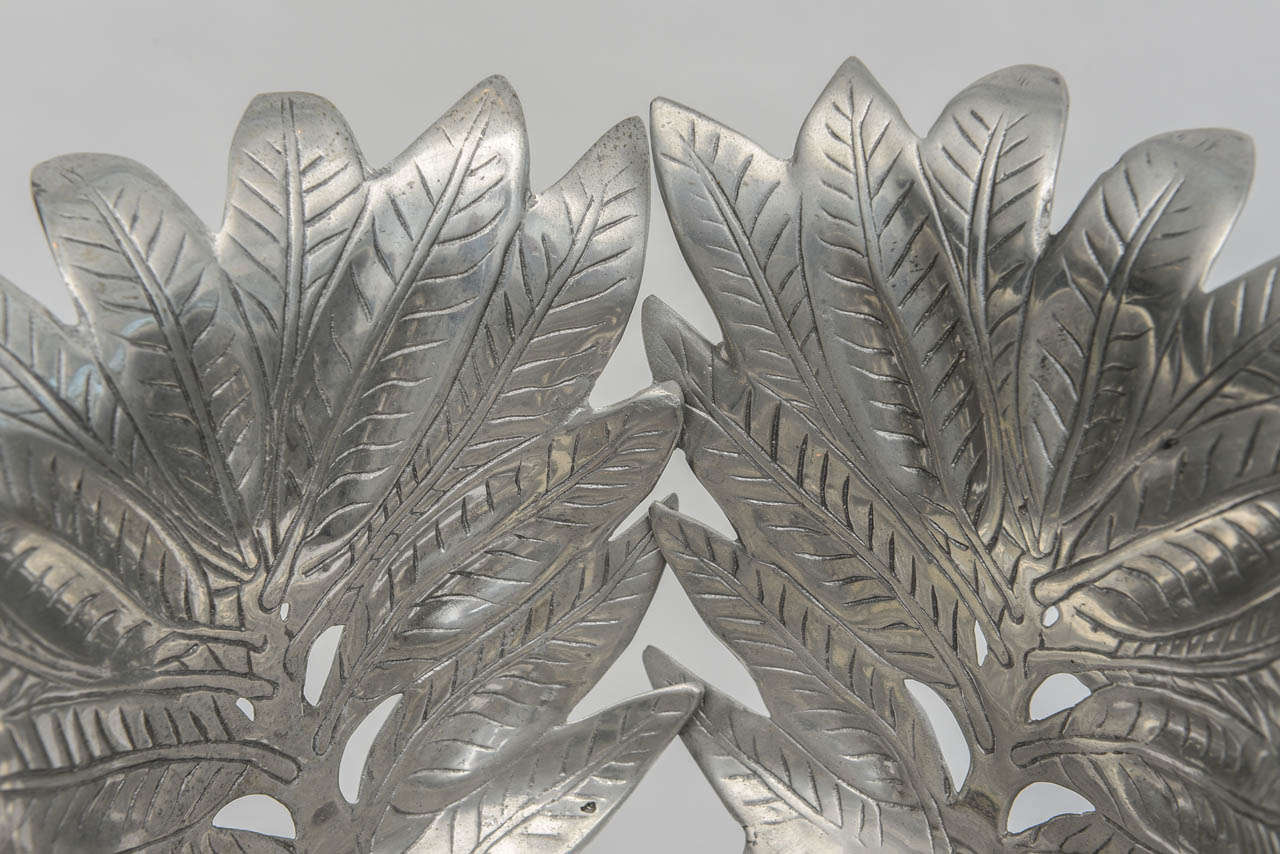 Rare Pewter and Brass Elephant Plant Stand by Arthur Court at 1stDibs