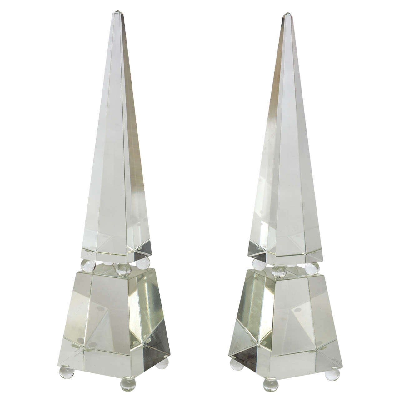 Fine Pair of Monumental Murano Glass Obelisks by Alberto Dona For Sale ...