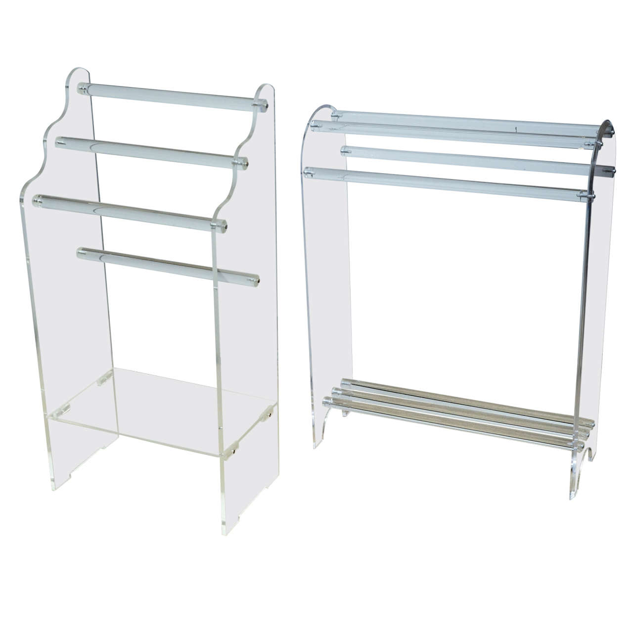 Two Mid-Century Lucite Towel Racks at 1stDibs