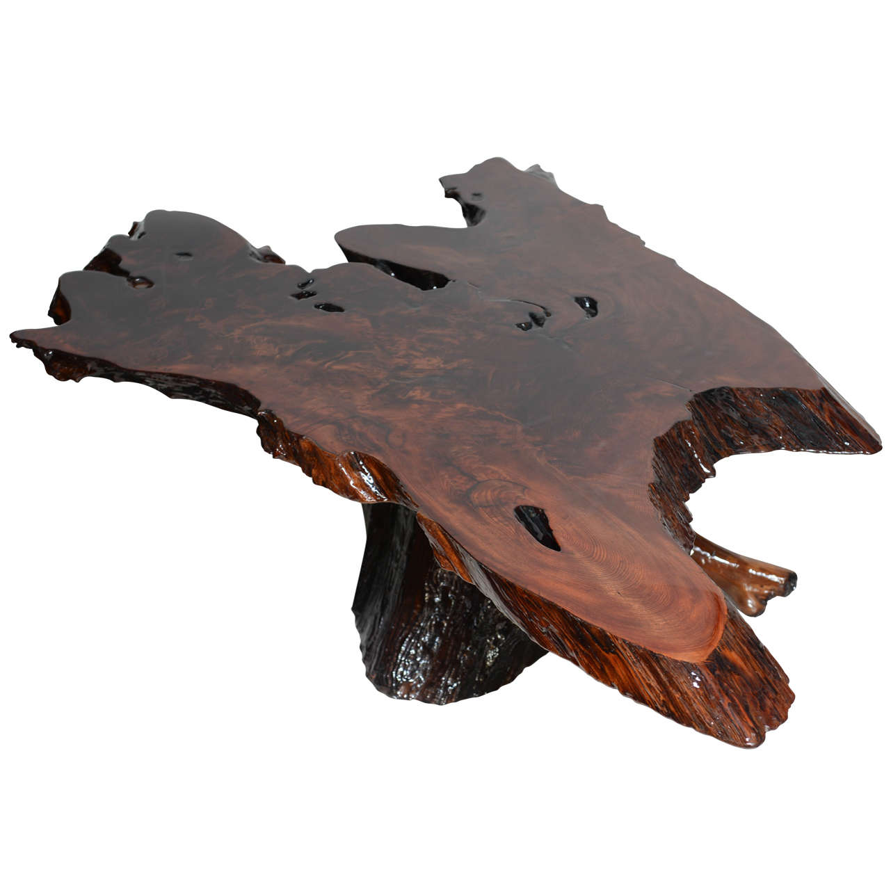 Vintage Tree Trunk Resin Coffee Table at 1stDibs