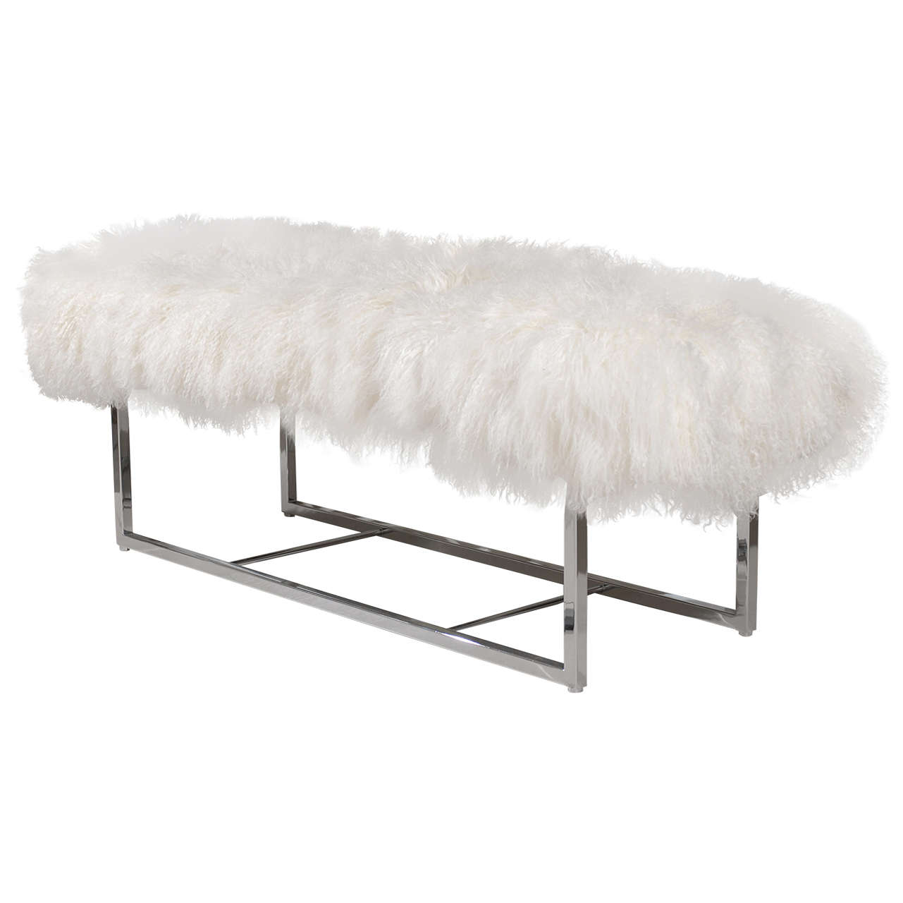 Long Furry Bench For Sale at 1stDibs