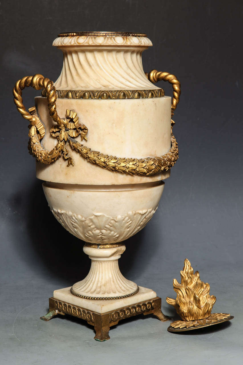 Antique Roman Neoclassical Period Italian Marble and Ormolu Mounted Urn ...
