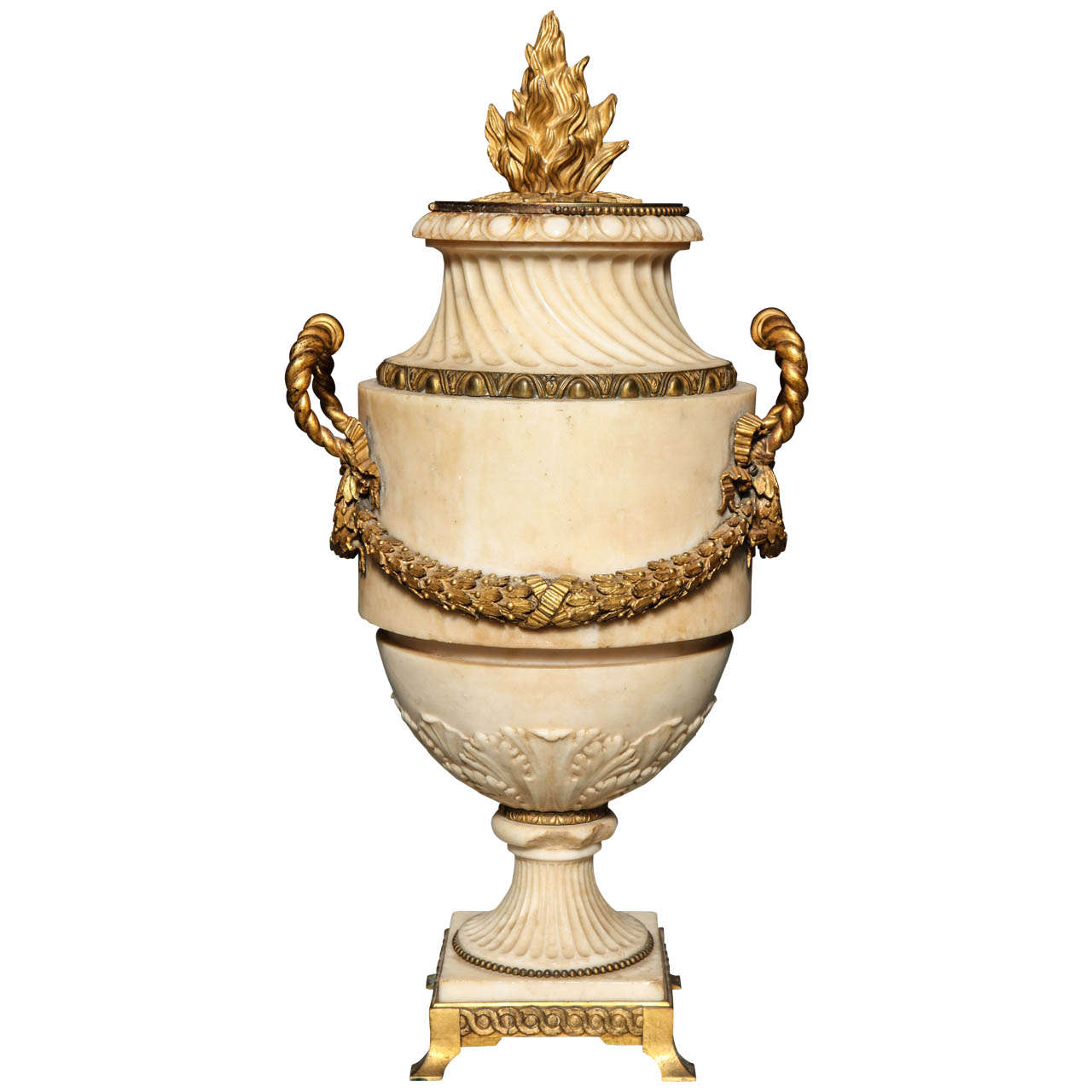 Antique Roman Neoclassical Period Italian Marble and Ormolu Mounted Urn ...