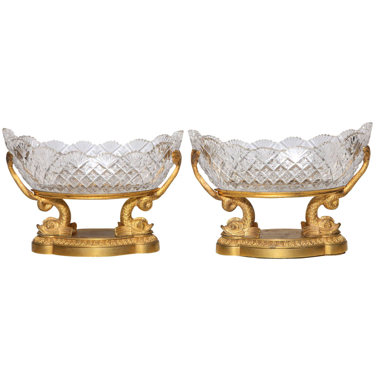 Pair of Antique Russian Ormolu and Amethyst Cut-Glass Compotes For Sale ...
