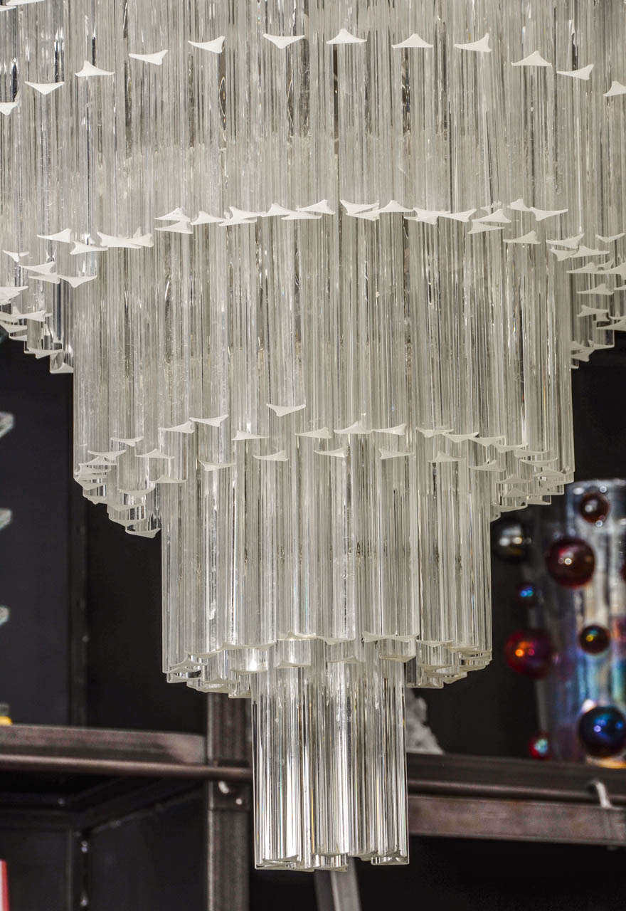 Impressive Murano Glass Fall Chandelier at 1stDibs