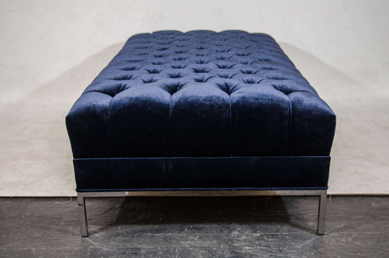 Tufted Velvet Bench or Coffee Table For Sale at 1stDibs