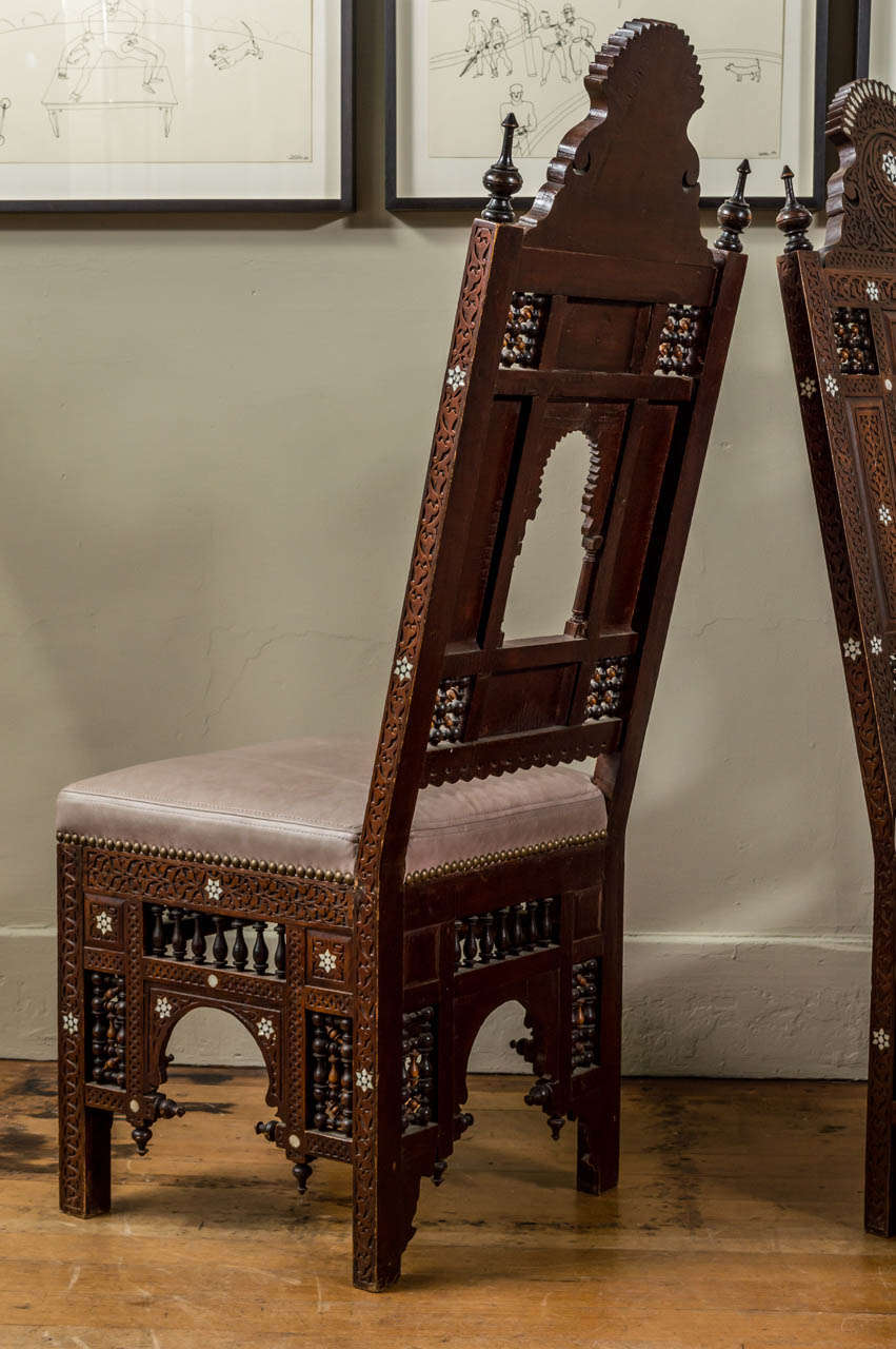 Pair of Moroccan North African Chairs For Sale at 1stDibs