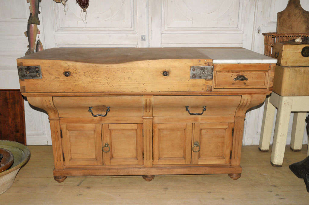 Antique Butcher Chopping Block at 1stDibs