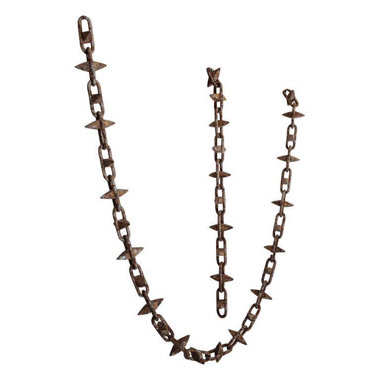 Handforged Iron Chain at 1stDibs | hand forged chain, wrought iron ...