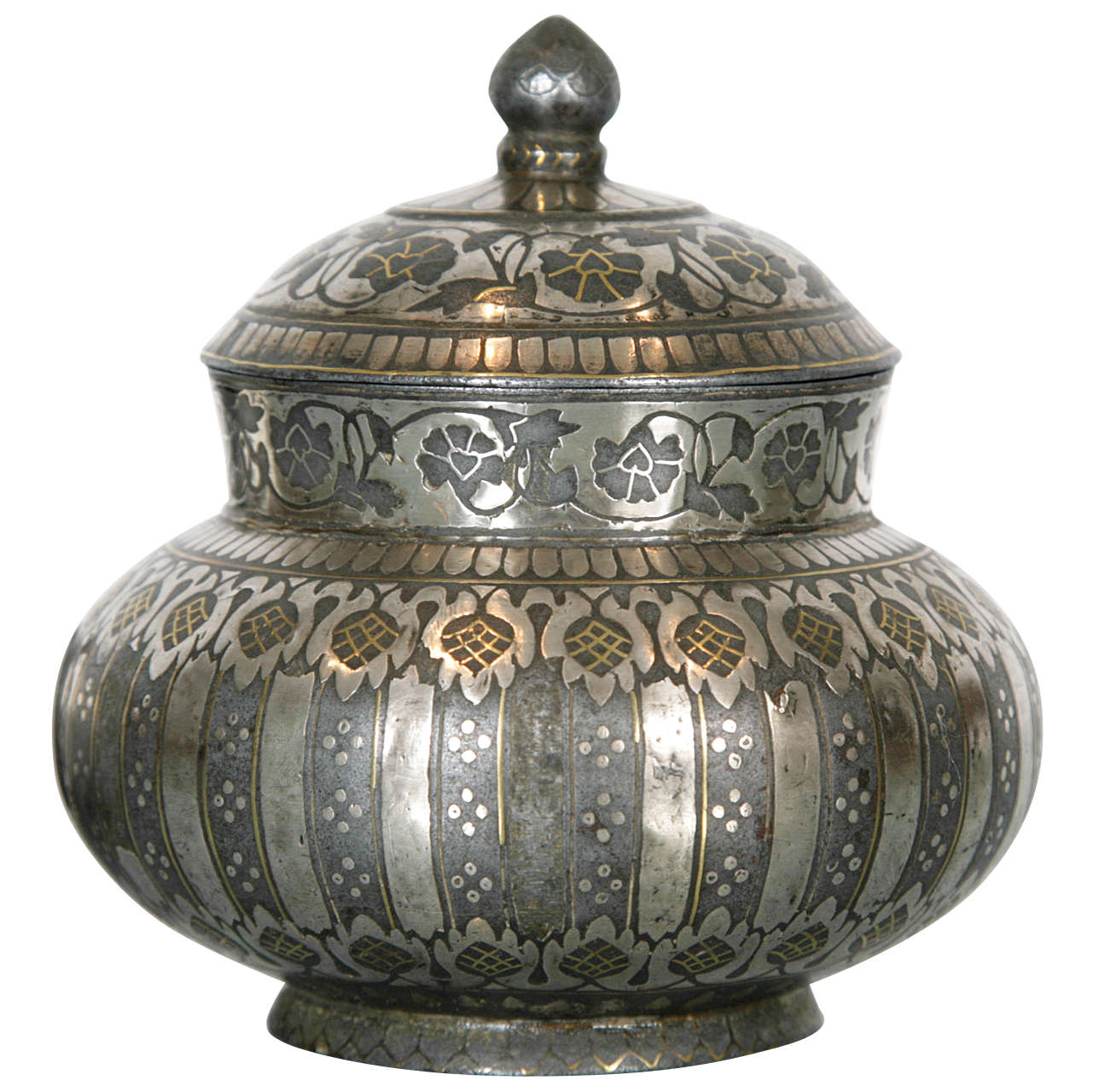 Bidri Container With Lid at 1stDibs