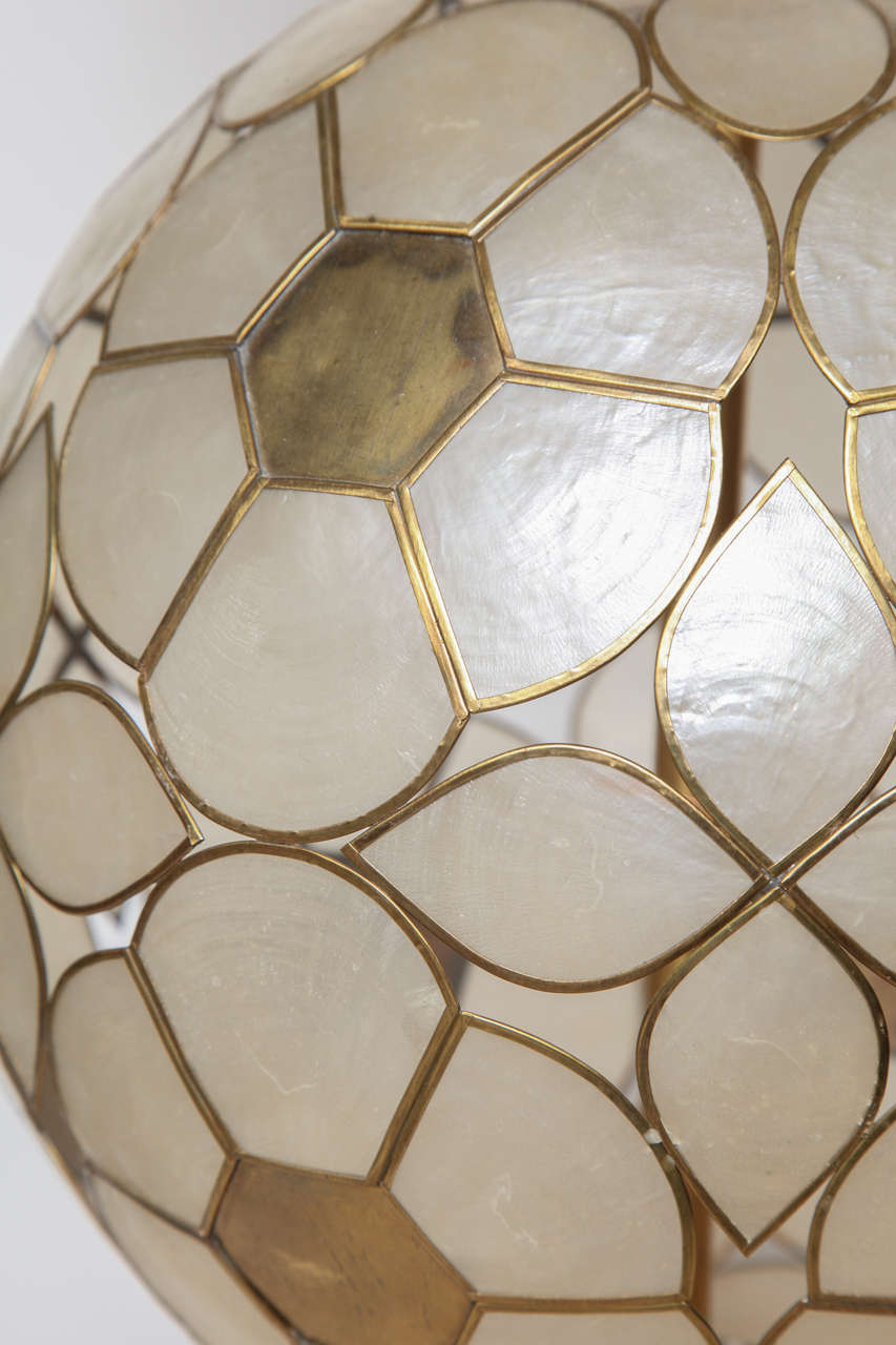 Capiz Shell Floral Table Lamp For Sale at 1stDibs | capiz shell table lamp