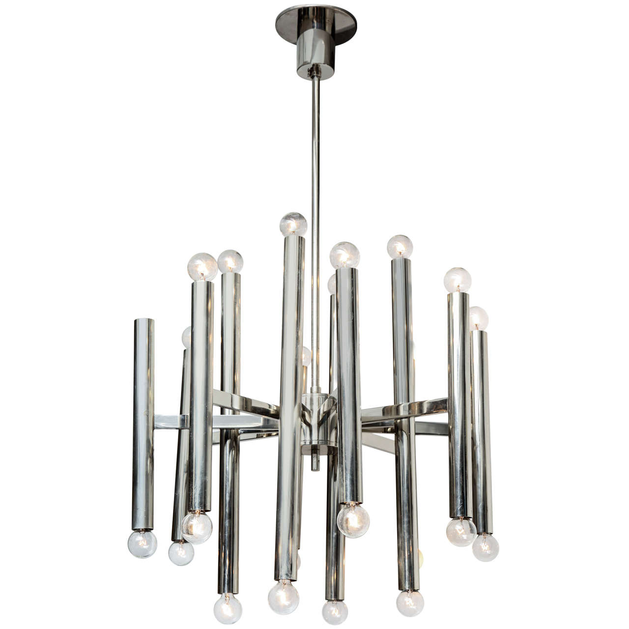 Chrome Multi-Arm Chandelier by Sciolari at 1stDibs