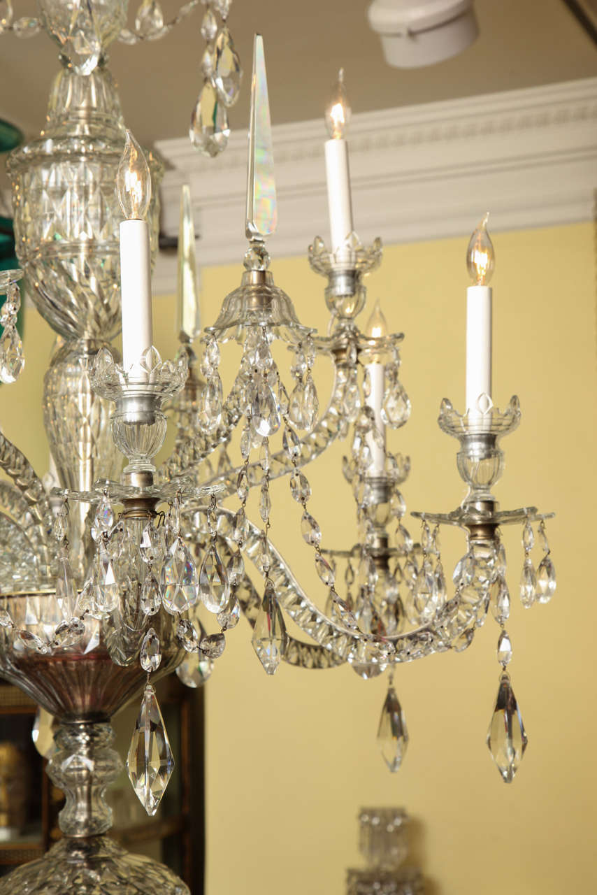 Antique Adam Style Cut Crystal Nine Light Chandelier, c.1900 at 1stDibs ...