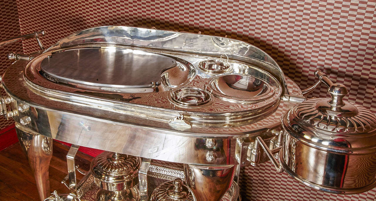 Silver-Plated Serving Trolley at 1stDibs | silver serving trolley ...