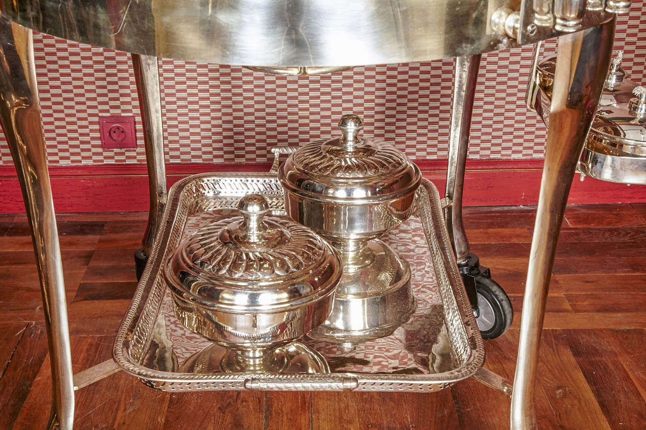 Silver-Plated Serving Trolley at 1stDibs | silver serving trolley ...