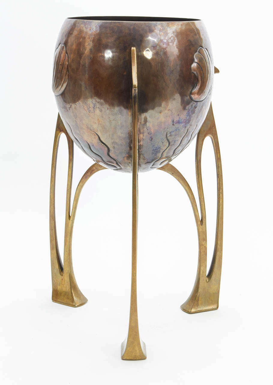 Art Nouveau WMF / Jugendstil Copper and Brass Planter / vase c. 1900 at ...