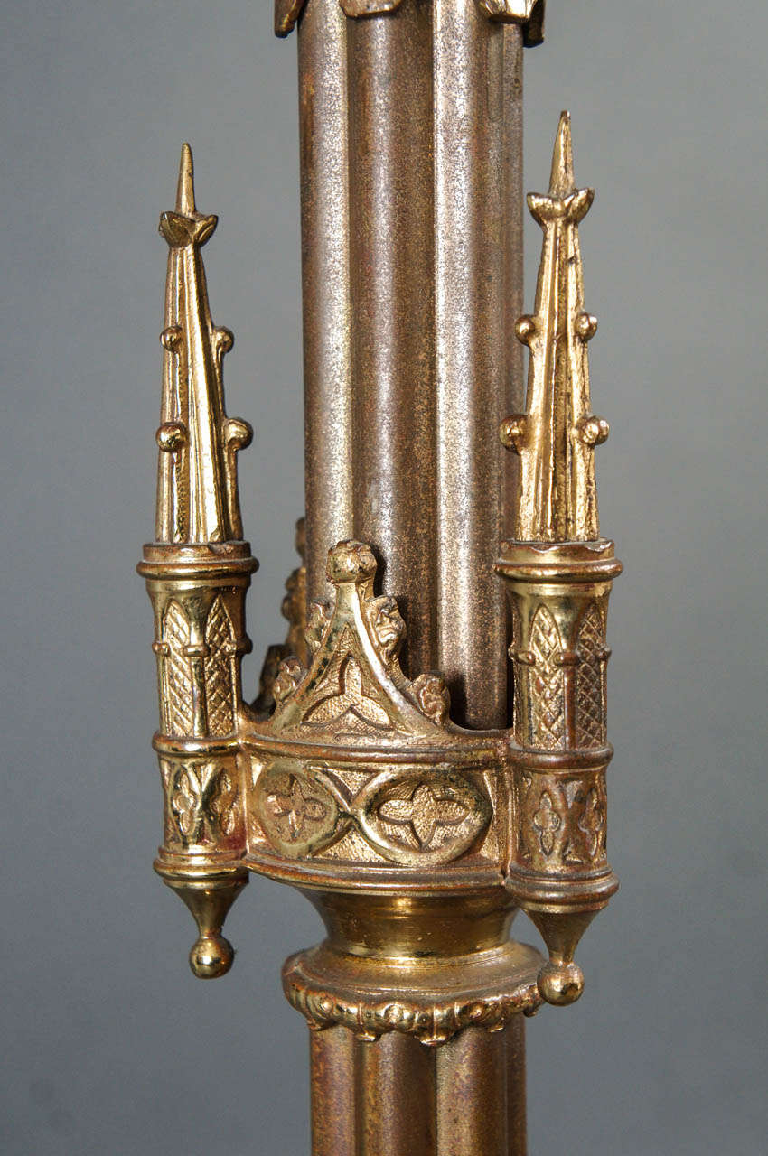 Pair of Gothic Style Candlesticks For Sale at 1stDibs | gothic candle ...