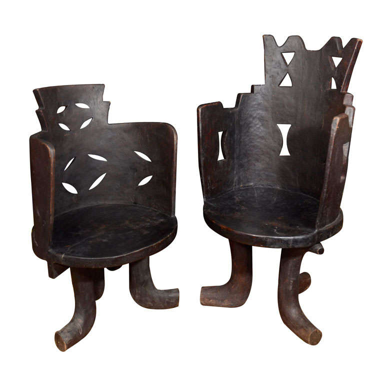 Ethiopian Chief Chairs at 1stDibs