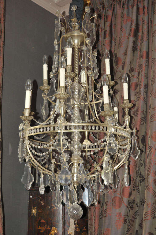 French Chandelier Silver Plated at 1stDibs