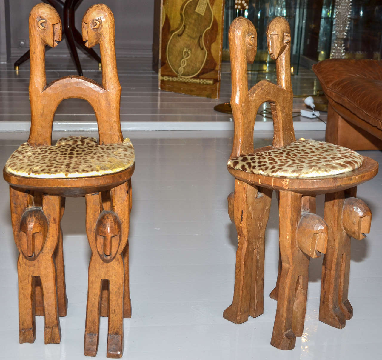 Two 1920s African Chairs from the Bambaras Tribe in Mali For Sale at ...