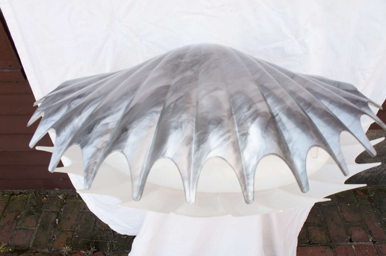 Mid Century 70's lucite Rougier Giant Clam Shell lamp at 1stDibs | clam ...