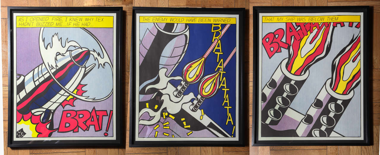 Roy Lichtenstein Triptych "As I Opened Fire", 1966 at 1stDibs