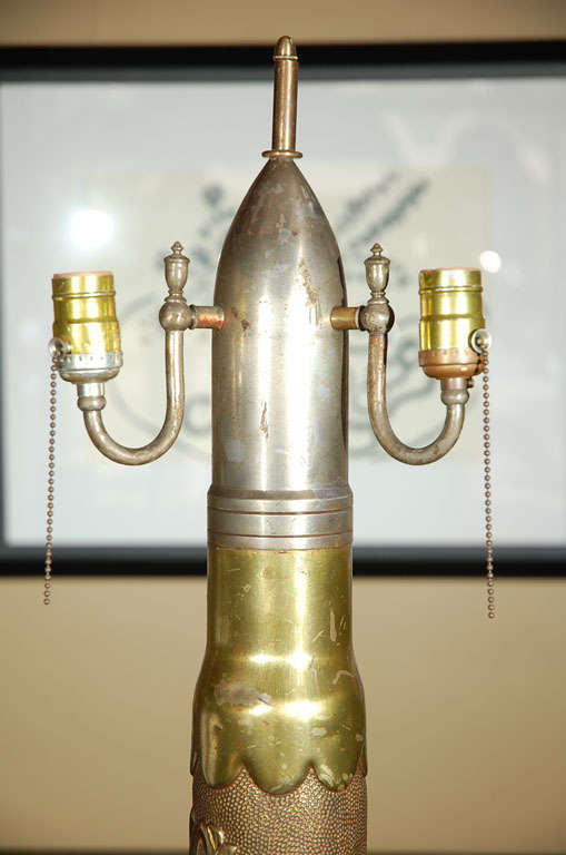 Carved Bullet Floor Lamp. at 1stDibs