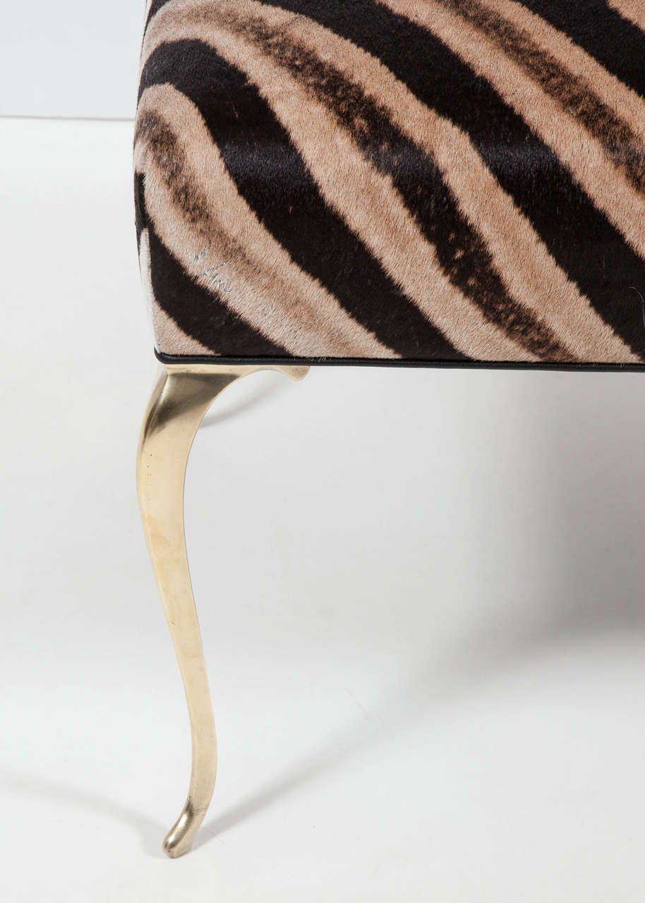Zebra Bench or Ottoman at 1stDibs | zebra bench ottoman