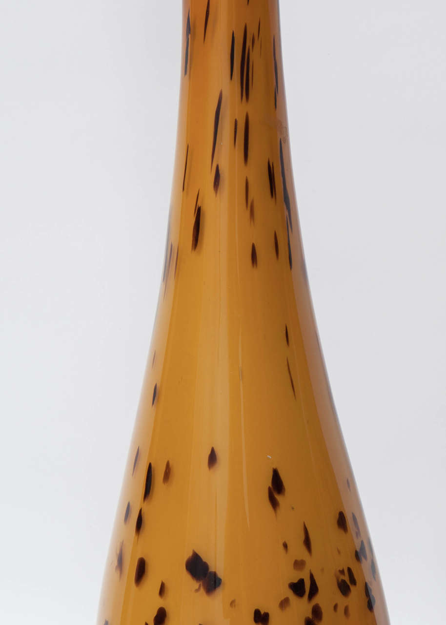Pair of Murano Glass Tortoise Shell Lamps at 1stDibs