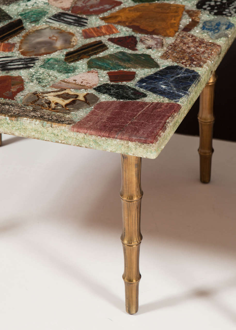 Pair of Semi-Precious Stone Inlay Side Tables at 1stDibs | end tables ...