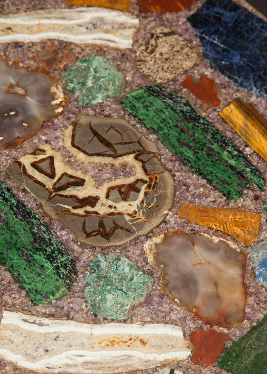 Pair of Semi-Precious Stone Inlay Side Tables at 1stDibs | end tables ...