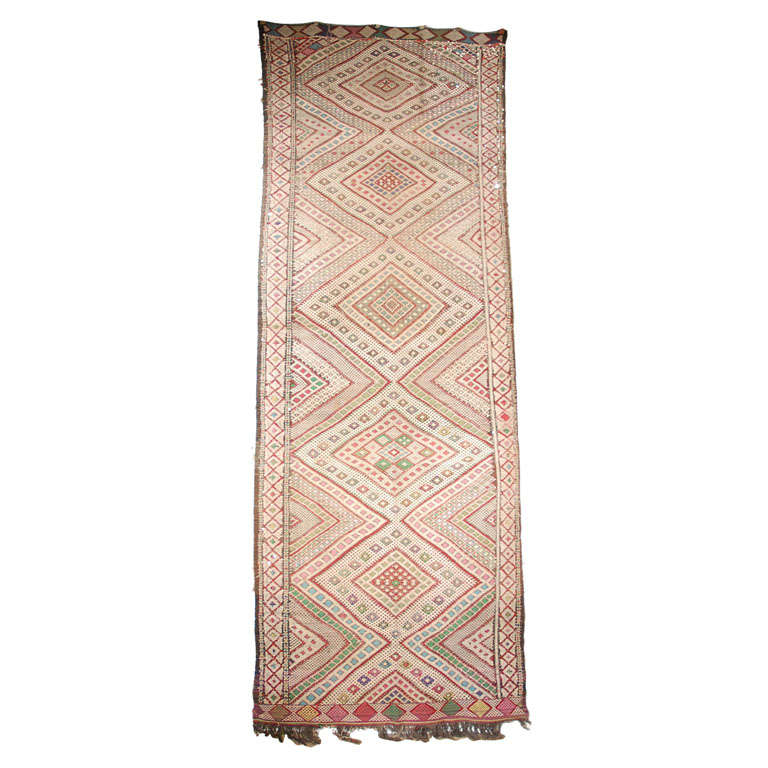 Vintage Moroccan Runner Rug at 1stDibs