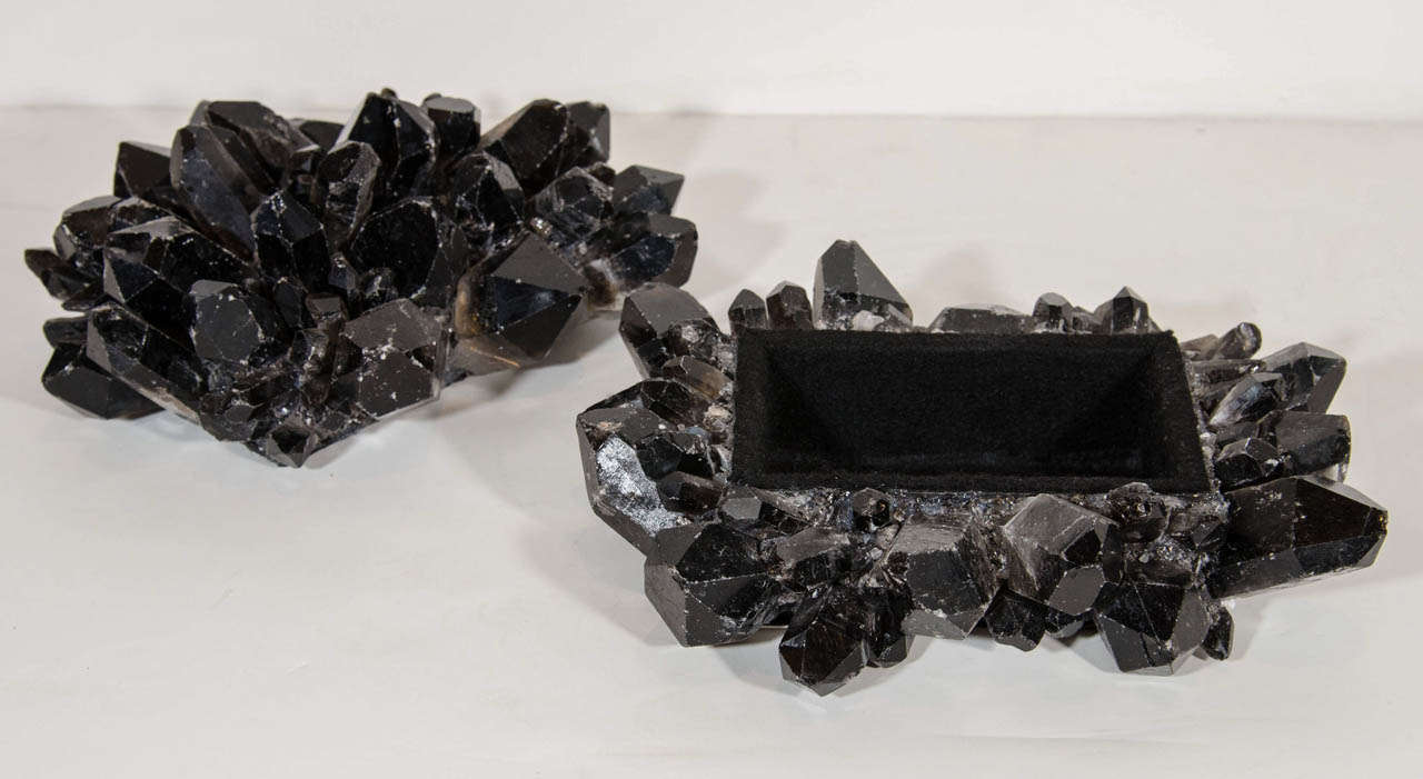Exquisite and Rare Black Quartz Crystal Decorative Box at 1stDibs ...