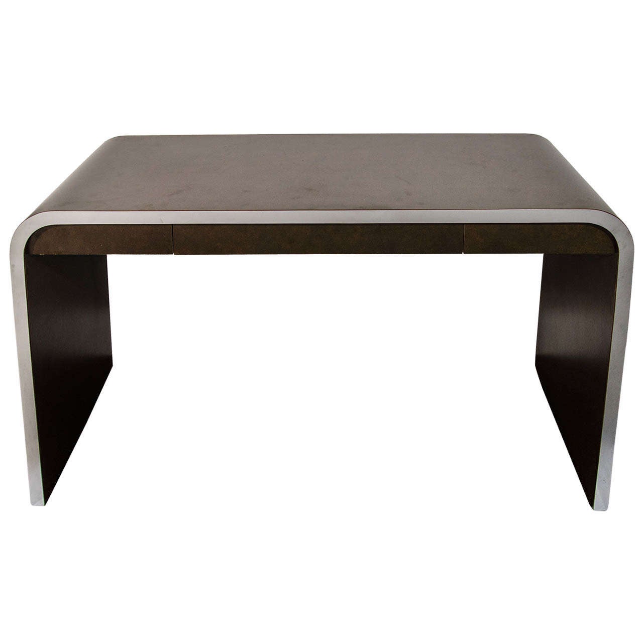 Mid-Century Modern Streamline Waterfall Desk and Console Table at ...