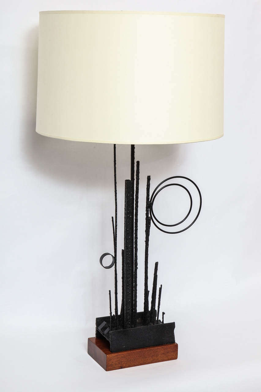 Table Lamps Pair Mid Century Modern Abstract Expressionist 1950's For ...