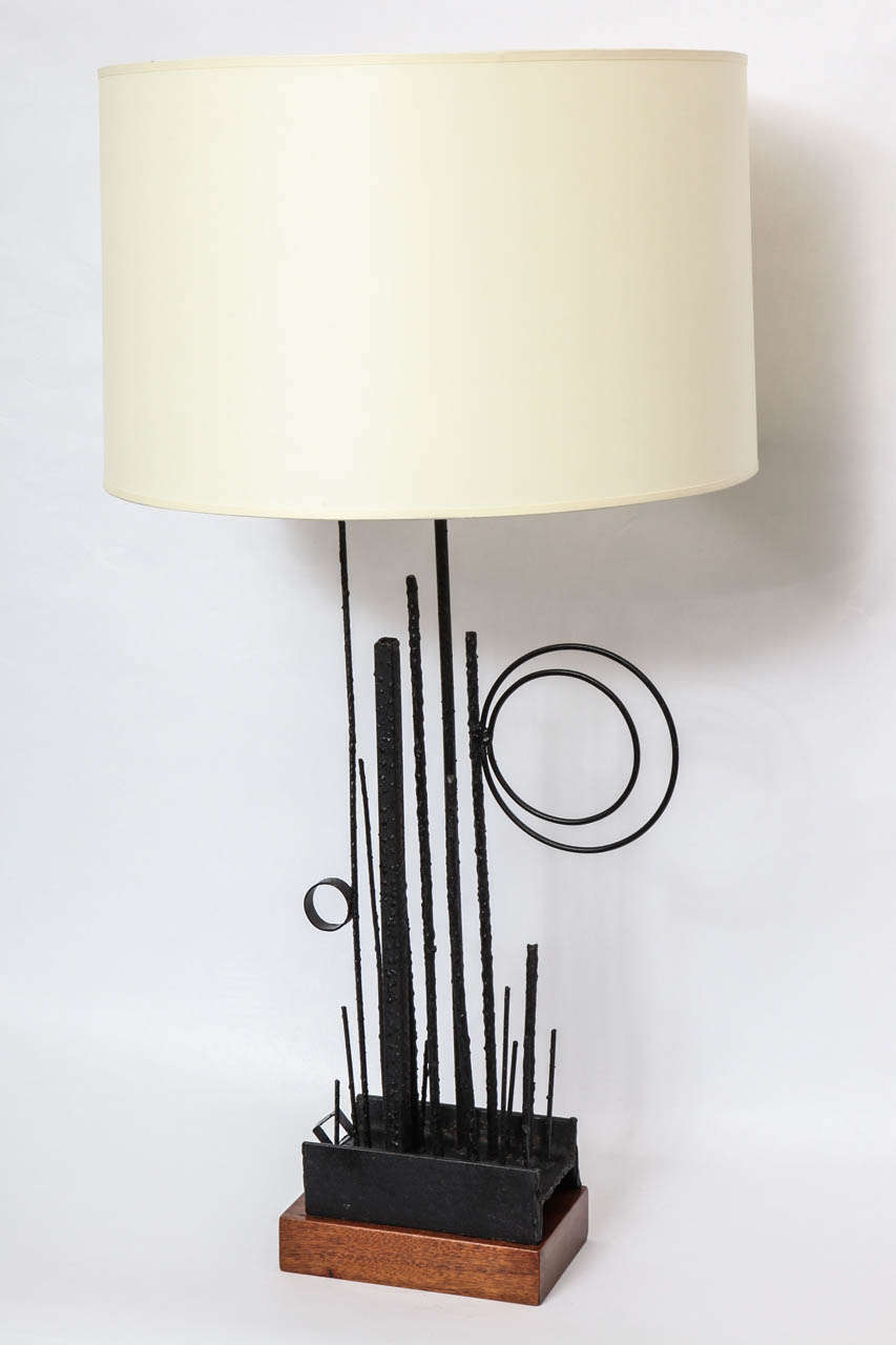 Table Lamps Pair Mid Century Modern Abstract Expressionist 1950's For ...