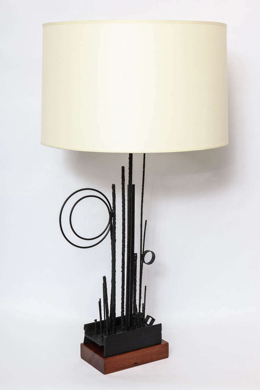 Table Lamps Pair Mid Century Modern Abstract Expressionist 1950's For ...